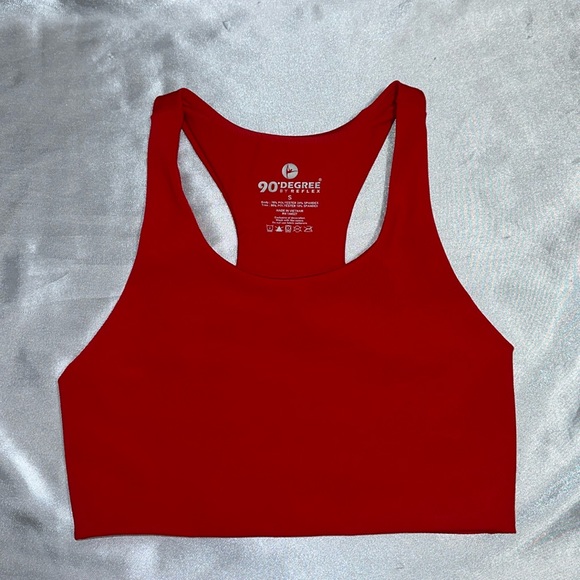 90 Degree By Reflex | Tops | Small Red Sports Bra | Poshmark